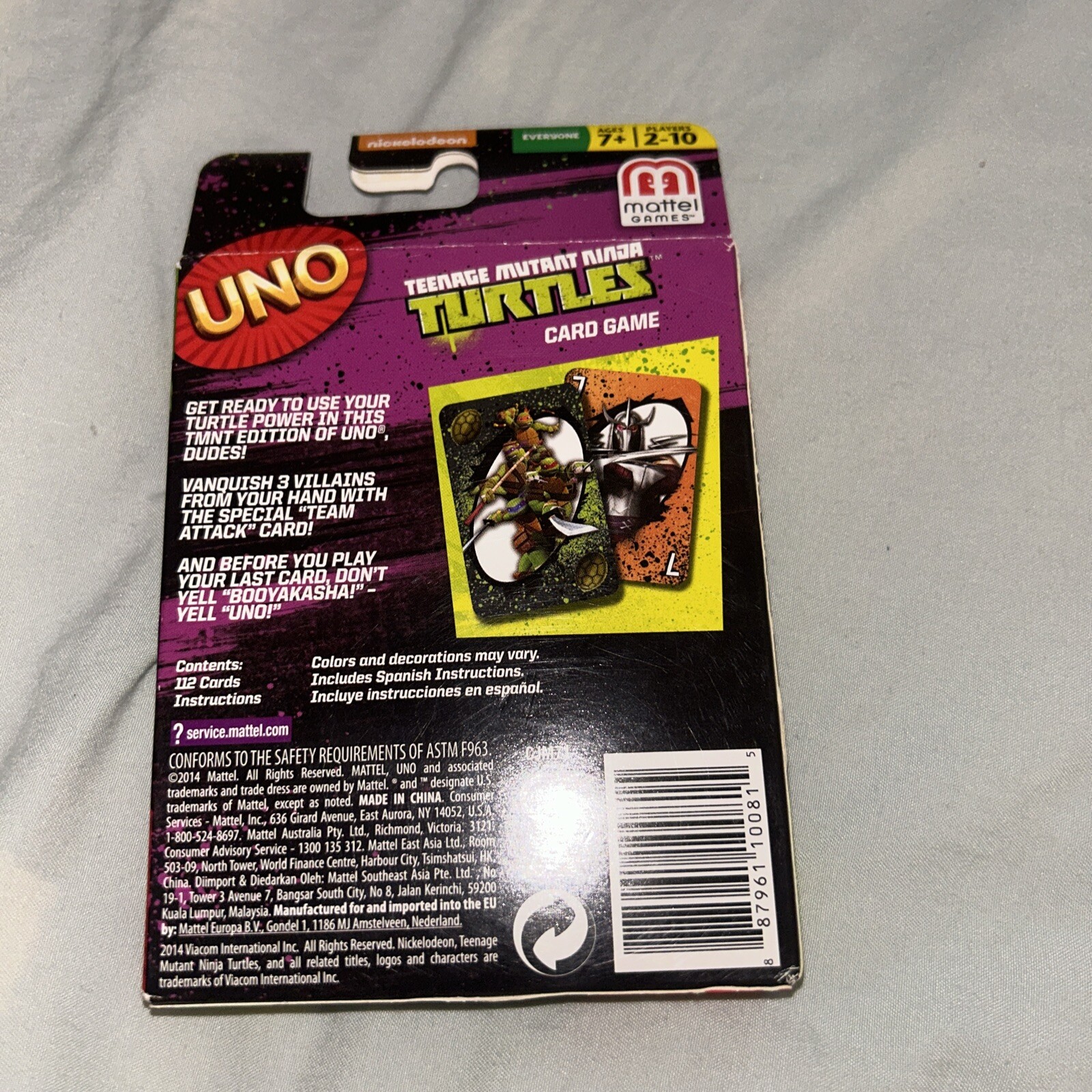 UNO Card Game TMNT Edition Teenage Mutant Ninja Turtles Limited Edition ...