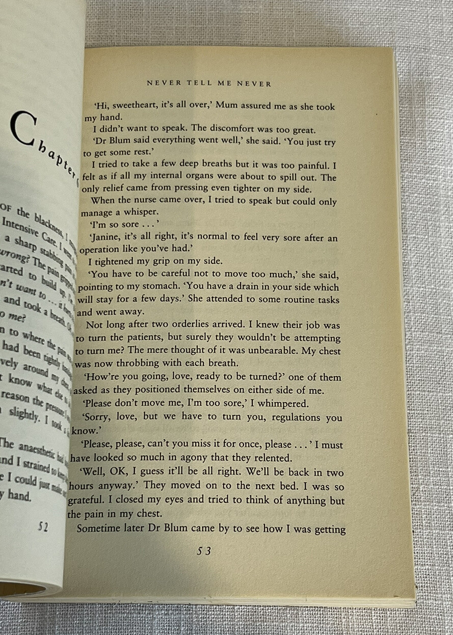 Never Tell ME Never by Janine Shepherd (Paperback, 1995) for sale ...