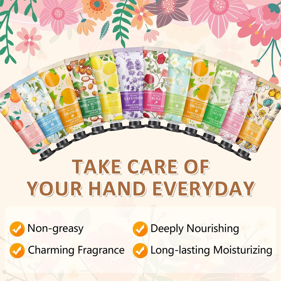 120 Pack Hand Cream Gifts Set For Women, Mini Hand Lotion Travel Size ...
