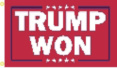3x5 TRUMP WON RED TRUMP 2024 200D Nylon PRINTED Flag HEAVY DUTY Banner ...