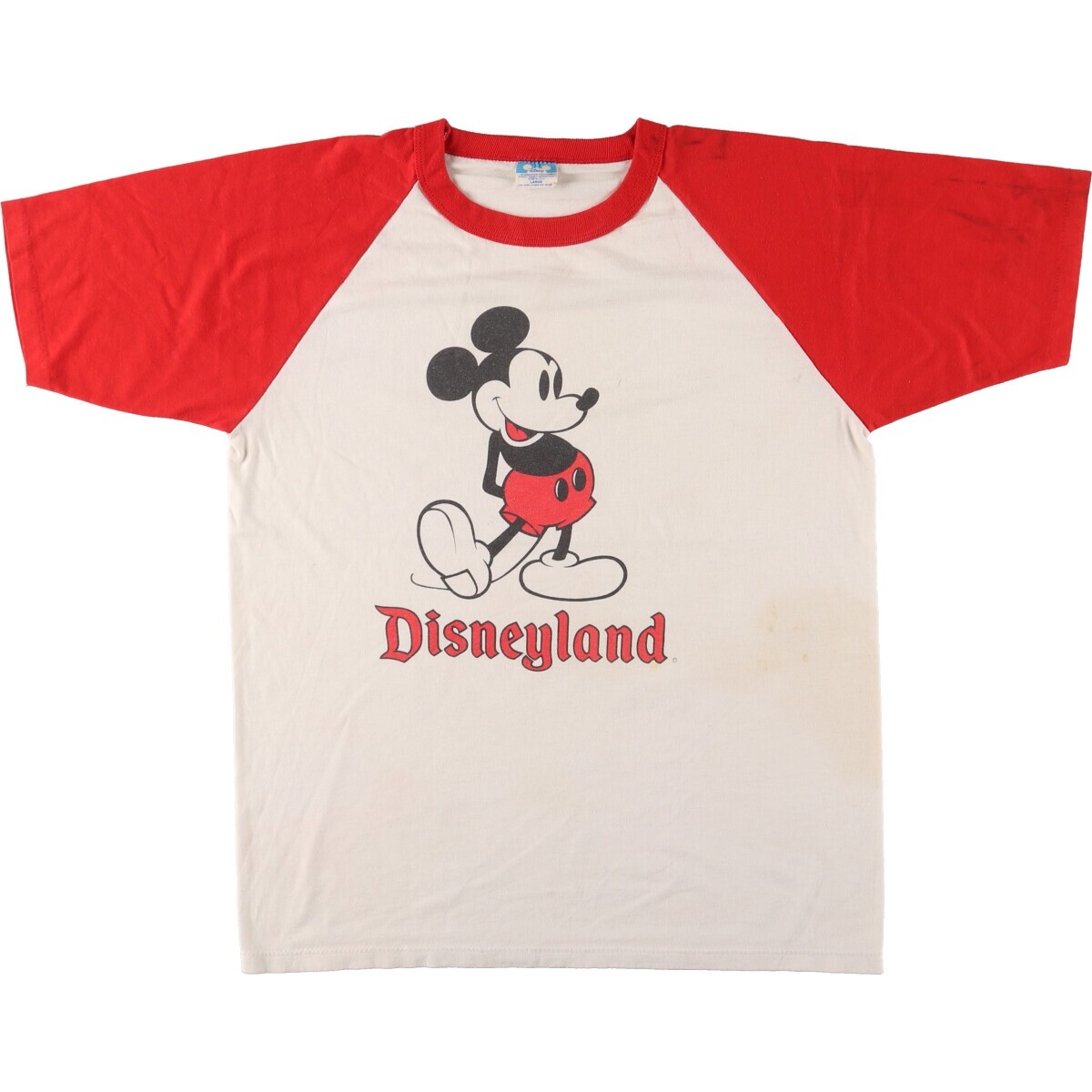 80'S Disney MICKEY MOUSE Raglan Character Print T-Shi… - Gem