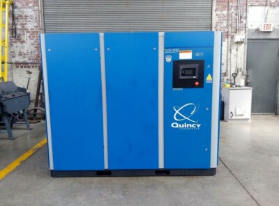 QUINCY 100 HP QSI500i ROTARY SCREW AIR COOLED COMPRESSOR 500 CFM 2013 ...