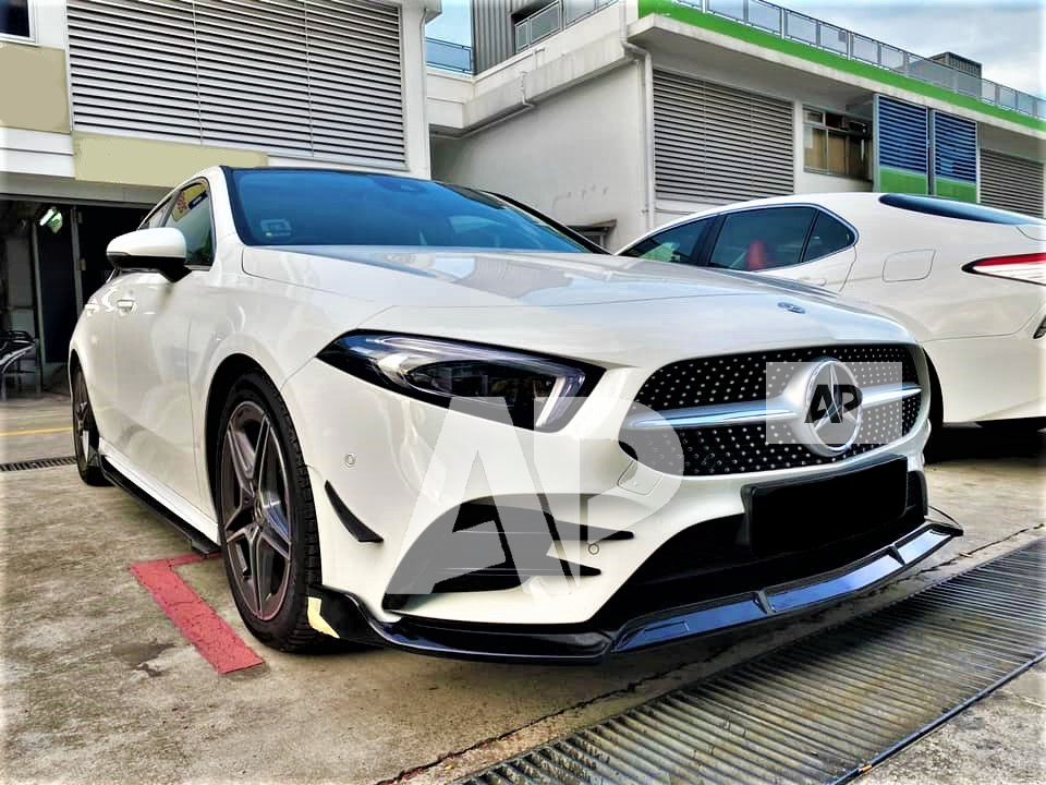Mercedes A Class A35 A45 AMG Line Brabus W177 Carbon Front Splitter ...