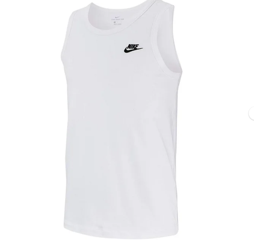 Nike Men's Sportswear Club Tank Top White/Black BQ1260-100 j | eBay