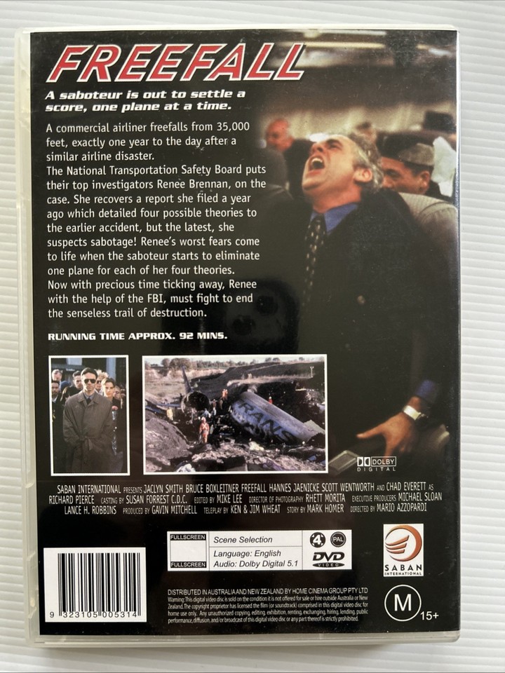 DVD - FREEFALL (1999) R4 - Jaclyn Smith - Bruce Boxleitner - FREE FALL ...