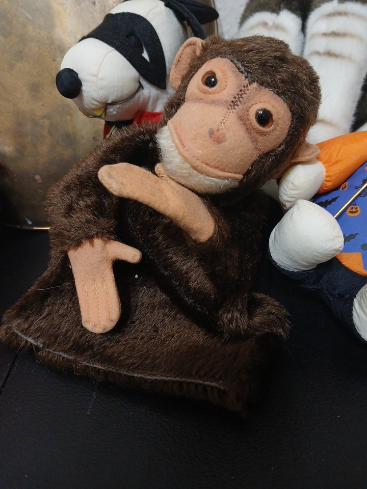STEIFF Jocko Monkey Hand Puppet Mohair Vintage German Chimpanzee Toy | eBay