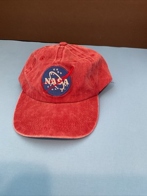 NASA Hat Cap Strap Back Adjustable Red Faded Style Logo Baseball | eBay