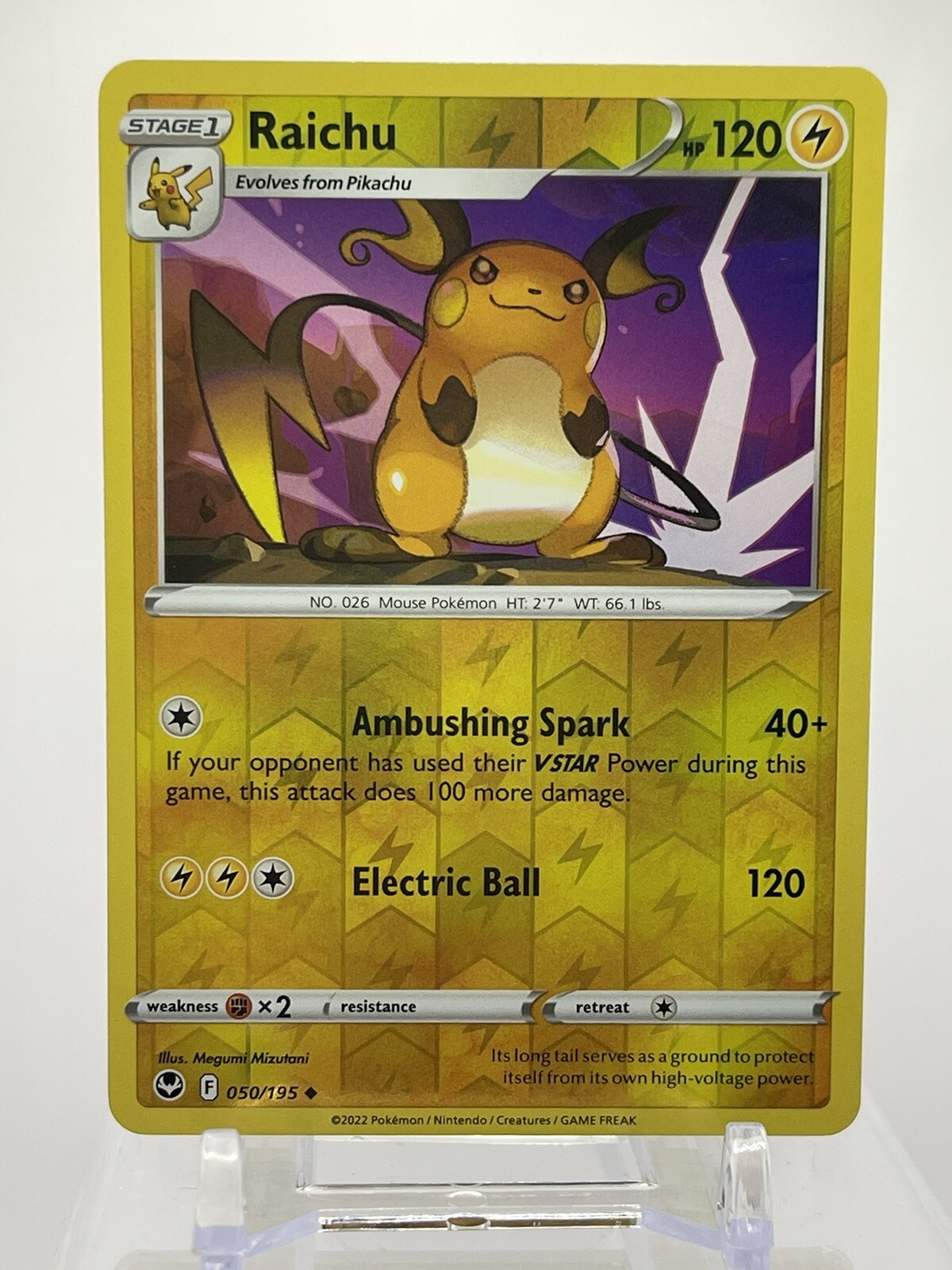 Raichu 050/195 - Reverse Holo Uncommon - Silver Tempest Pokemon - NM | eBay
