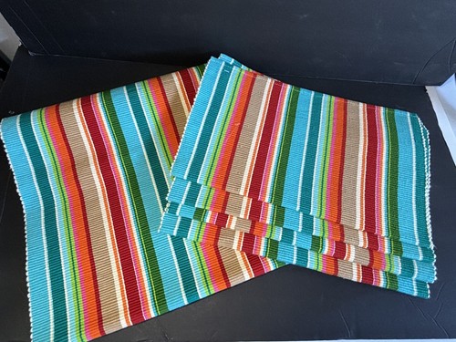 Table Runner Bright Colors With 4 Matching Placemats Great For Spring ...