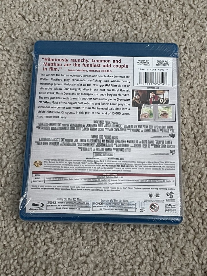 Grumpy Old Men / Grumpier Old Men Blu-ray Comedy Double Feature NEW ...