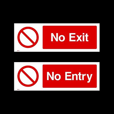 No Entry/No Exit Plastic Sign or Sticker - All Sizes & Materials | eBay UK