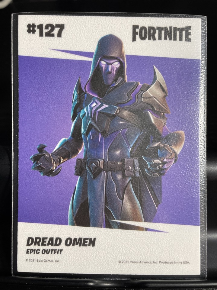 2021 Panini Fortnite Series 3 Dread Omen #127 Optichrome Holo Epic ...