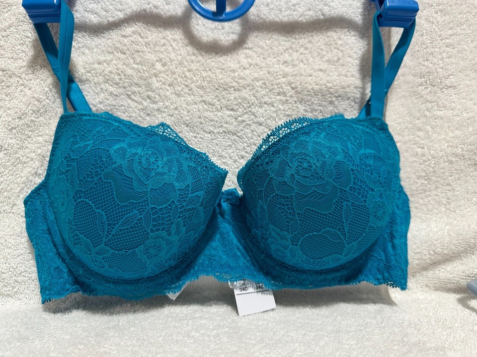 Intimissimi Italian Bra, NWT Sofia Blue Reef Size 34C Lycra Underwire ...