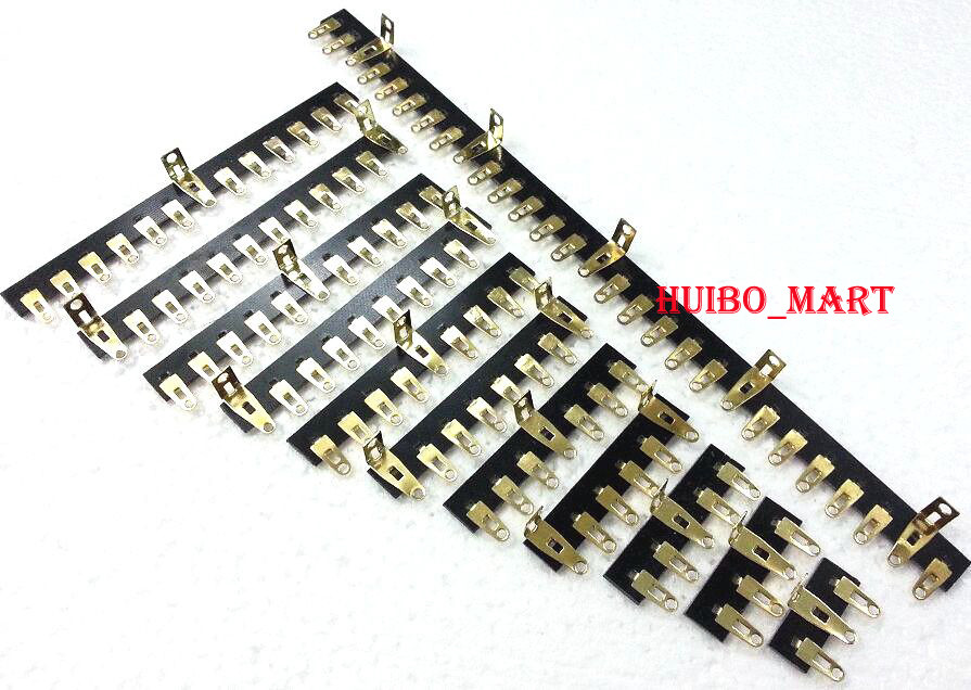 2x Gold Plated 10Pin 10-Post Tube Amp HIFI Terminal Strip Tag Board ...