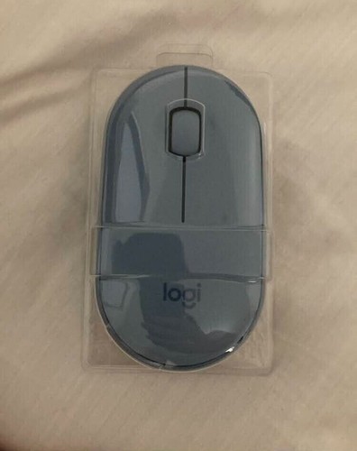 Logitech M350 Pebble Slim Wireless Portable Mouse - Blue Gray open box ...