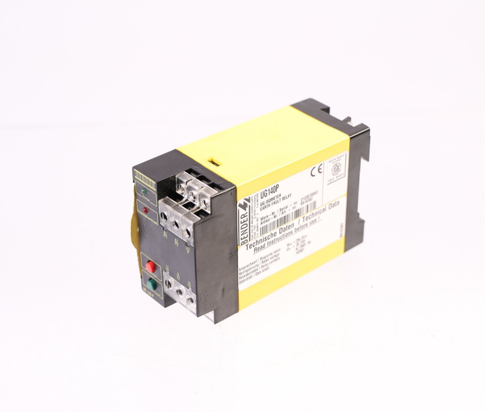 BENDER UG140P UG ISOMETER EARTH FAULT RELAY | eBay