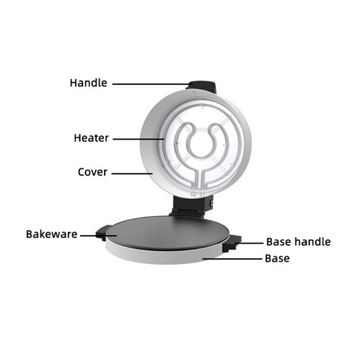 220V Electric Cooker Benchtop Pizza Oven Non-Stick Flat Grill Cook ...