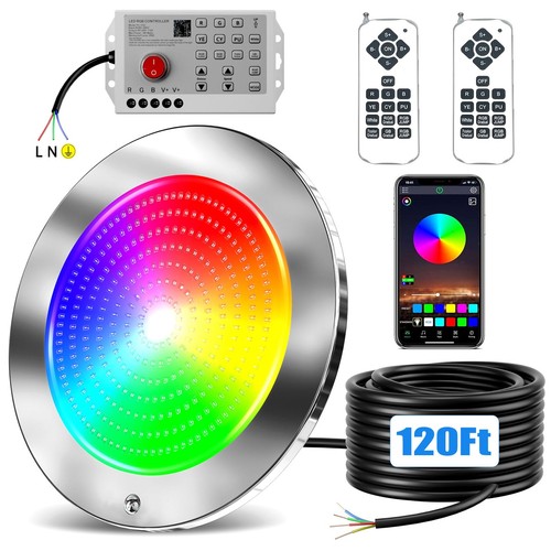 10" LED 12V RGB Pool Light for Inground Pools | App, Wireless, Wired ...