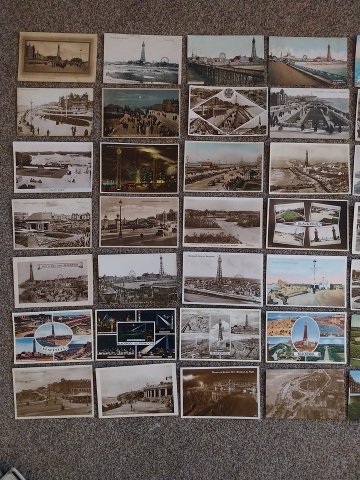 Blackpool. 100 x Postcard Lot Incl Savoy Hydro, Stanley Park, Rockery ...