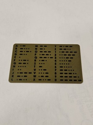 Morse Code Card - OD Green | eBay