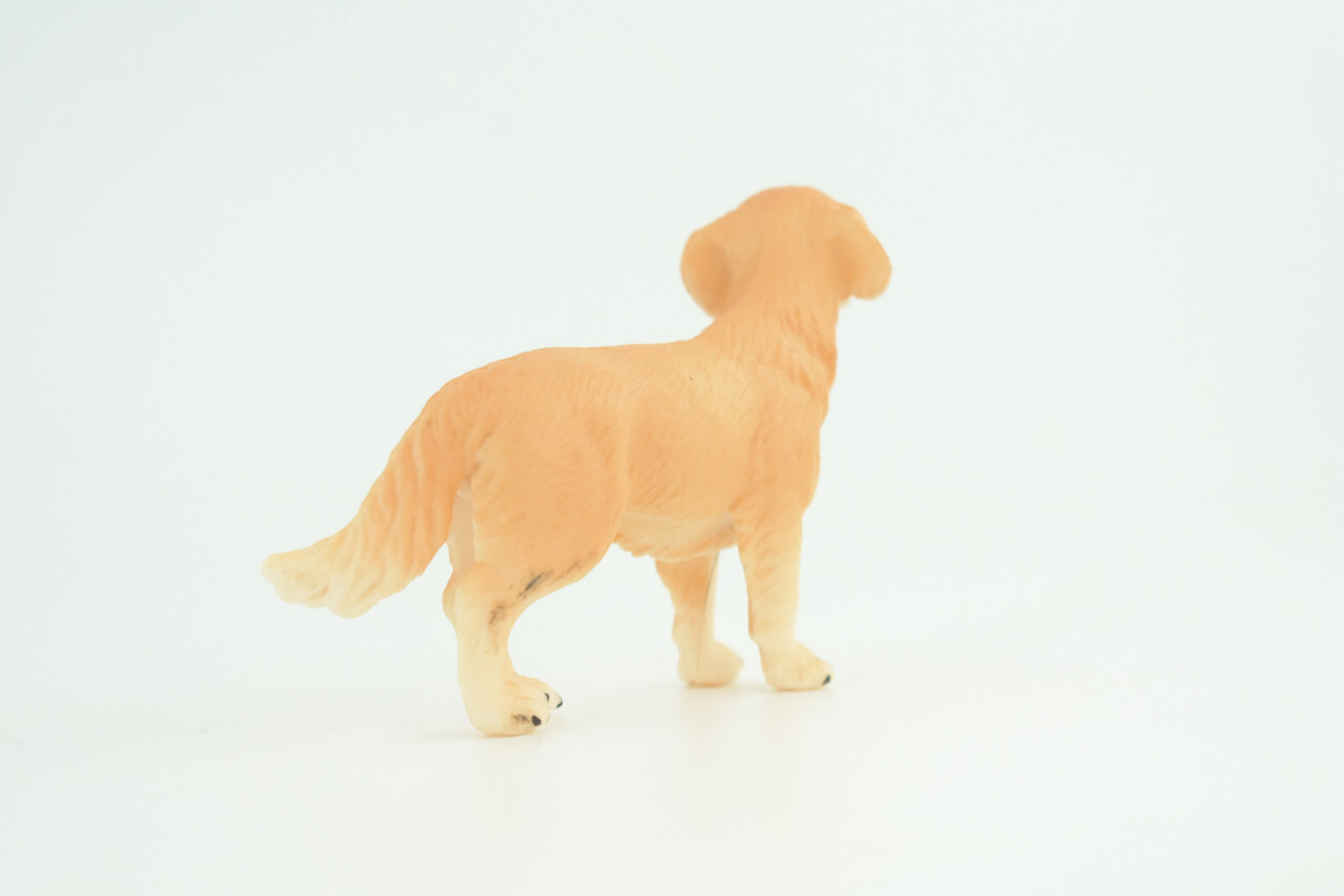 Golden Retriever Toy Dog, Realistic Hand Painted Rubber Model 3.5 ...