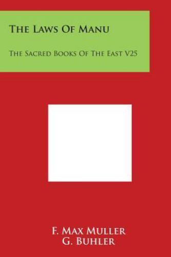 Laws of Manu : The Sacred Books of the East V25 by G. Bühler (2014 ...