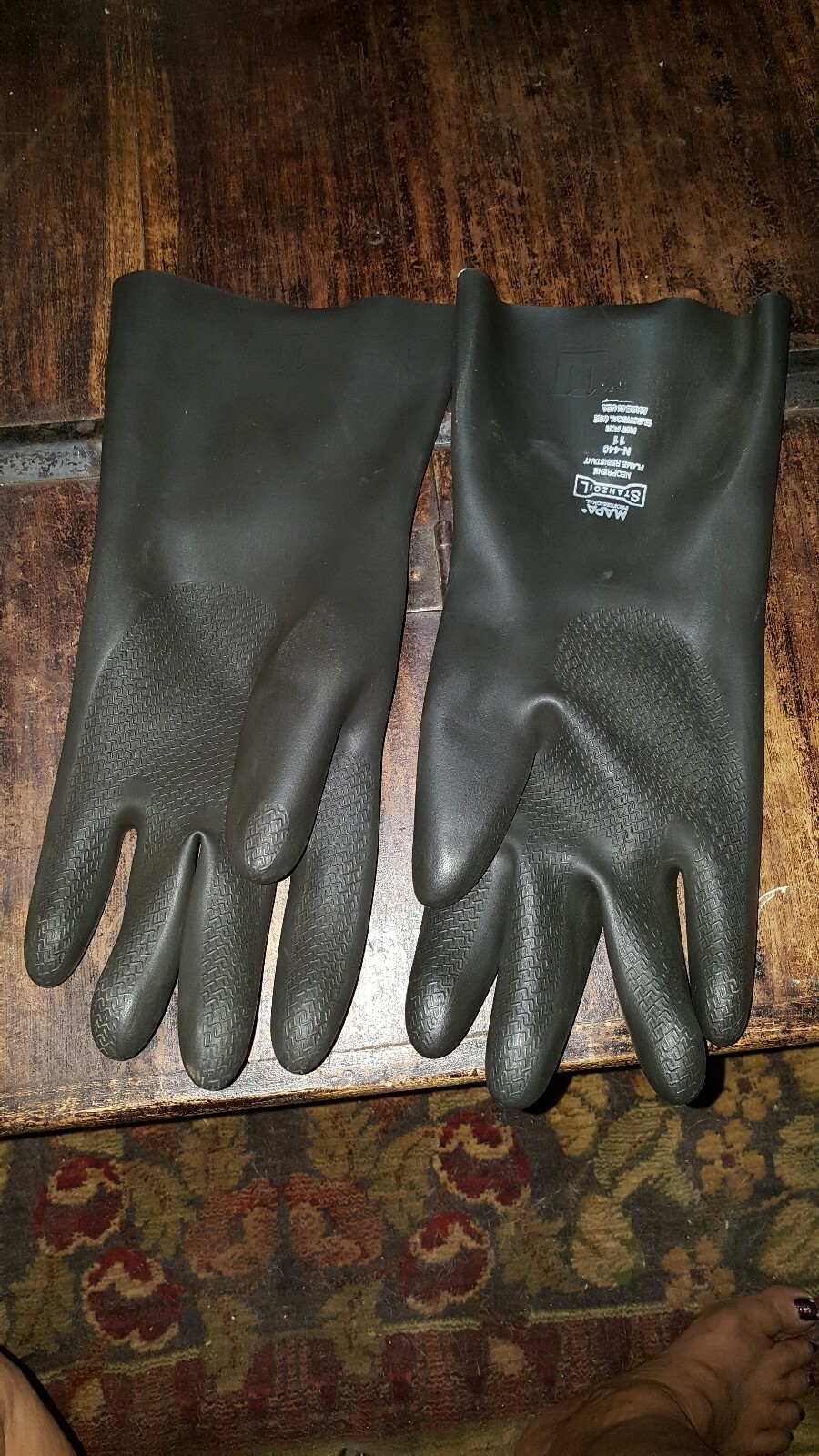 MAPA Stanzoil N-440 Neoprene Chemical Resistant Gloves -Size 11 - 2 ...