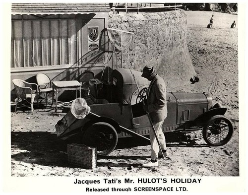 Mr Hulot's Holiday Original Lobby Card Jacques Tati Vintage car Salmson ...