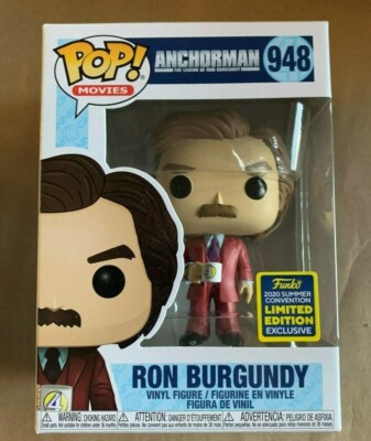 SDCC 2020 EXCLUSIVE RON BURGANDY WITH COFFEE FUNKO POP ANCHORMAN ...