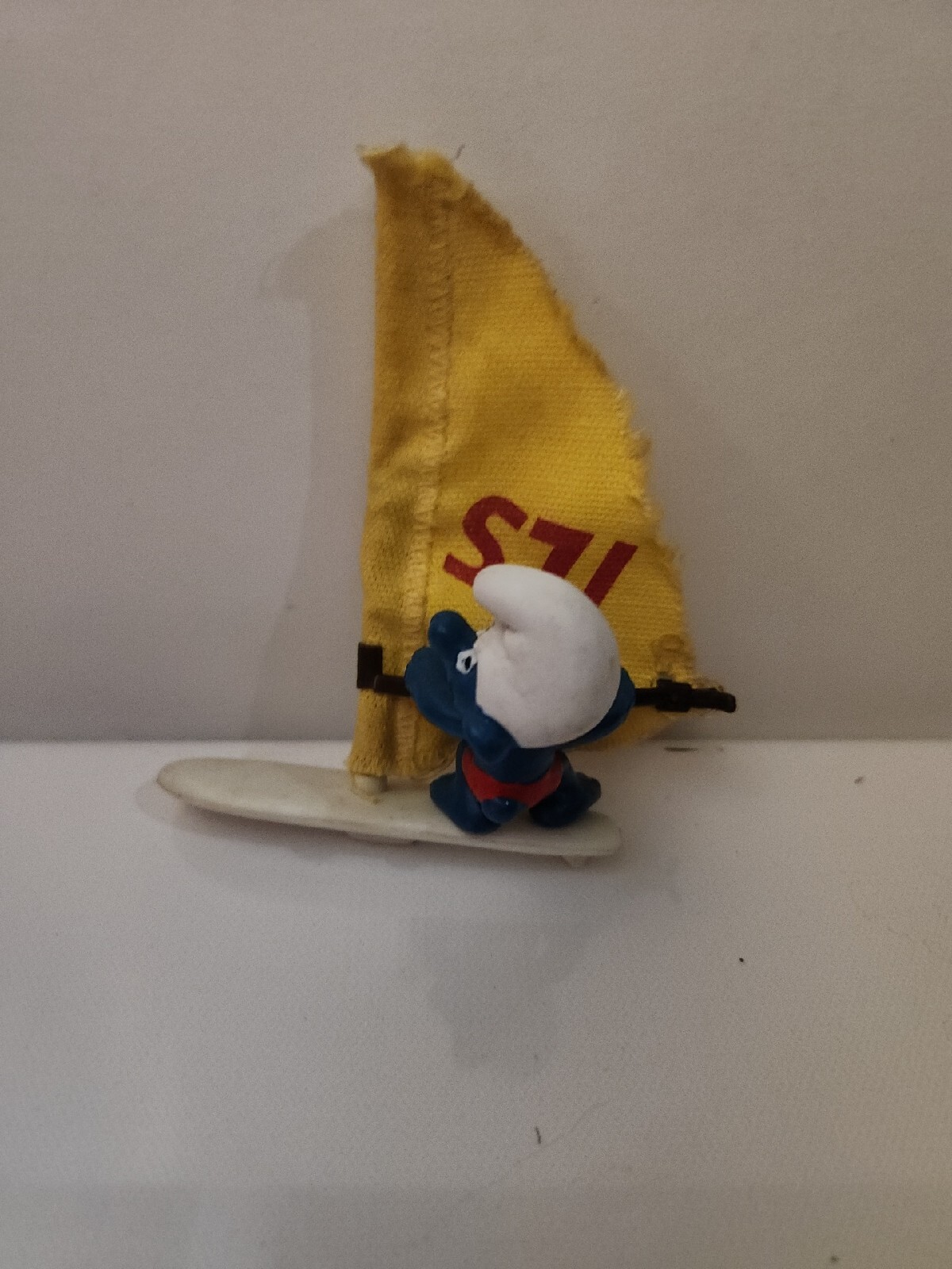 1980 SUPER SMURF Surfer Peyo Schleich Surf Board Wind Para Sail Action ...