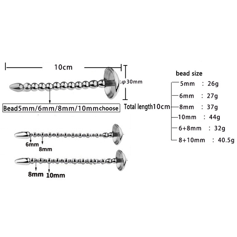 Male's Electric E-stim Stretcher Urethral Sounding Rod Penis Plug ...