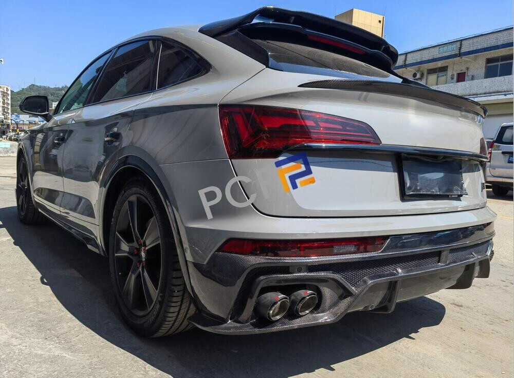 Real Carbon Rear Spoiler Trunk & Roof Lid Lip Wing For Audi Q5 SQ5 ...