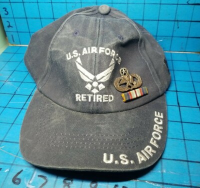 Pre-owned U. S. Air Force Retired Hat Cap w/ 2 Service Pins Eagle Crest ...