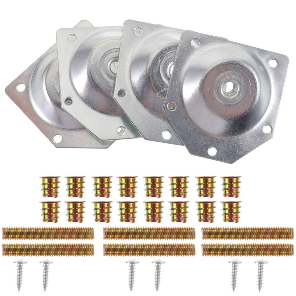 4 Pcs Table Leg Mounting Hardware Sofa Angled Plates for Stool Legs ...