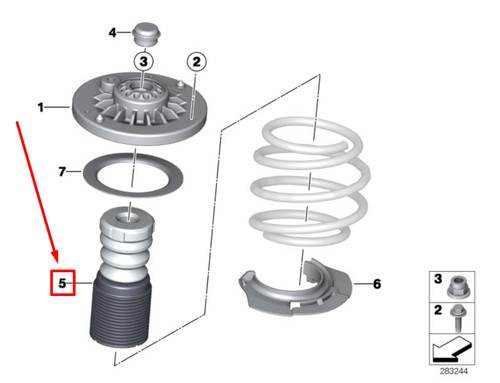 BMW X3 F25 Front Additional Shock Absorber 31336787104 6787104 | eBay