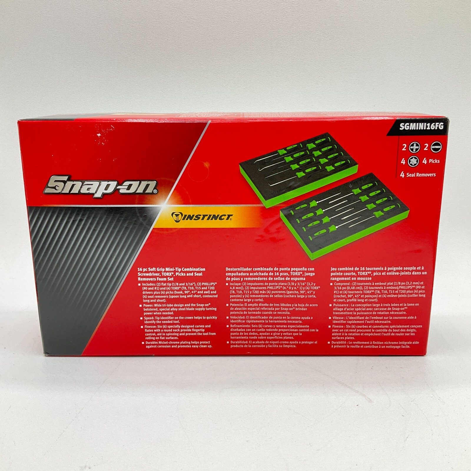 Snap-On Tools SGMINI16FG 16 Piece Soft Grip Mini-Tip Combination ...