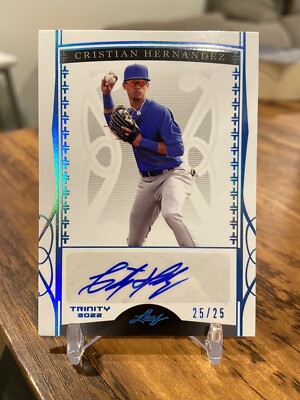 Christian Hernandez 2022 Leaf Trinity Baseball Rookie Auto #/25 Chicago ...