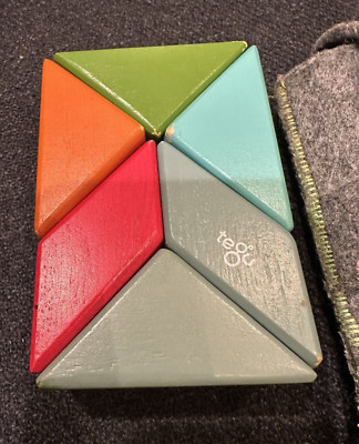 Tegu Original Pocket Pouch PRISM Magnetic Wooden Blocks 6pc | eBay