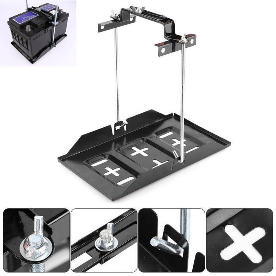 Adjustable Car RV Boat Battery Mount Tray Battery Holder Base Bracket ...
