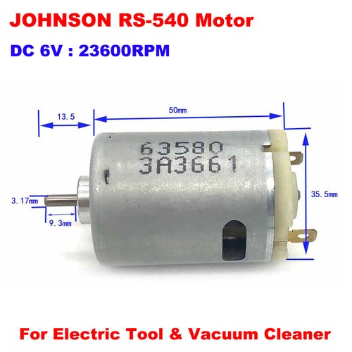 JOHNSON RS-540 DC 6V-9V 7.4V 28200RPM High Speed Drill Vacuum Cleaner ...