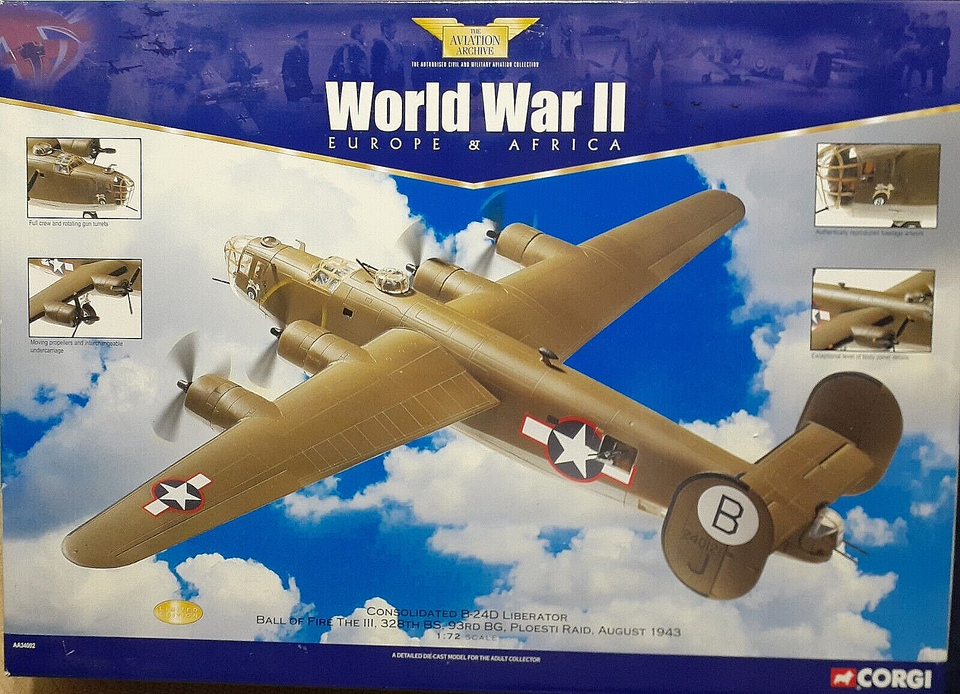 Corgi Consolidated B-24D Liberator Ball of Fire The lll Ploesti Raid 1: ...