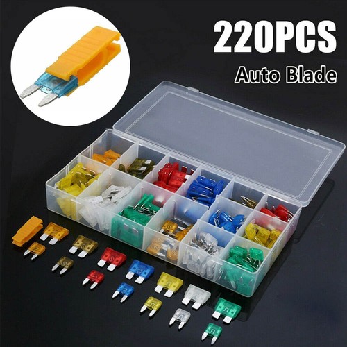 220 Pcs Blade Fuse Assortment Auto Car Truck Motorcycle Fuses Kit ATC ...