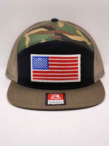 RICHARDSON 168 W/ ( AMERICAN FLAG) Embroidery Patch | eBay