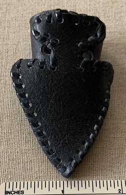 Vintage 1970s BOY SCOUT Arrowhead Leather NECKERCHIEF SLIDE BSA Camp ...