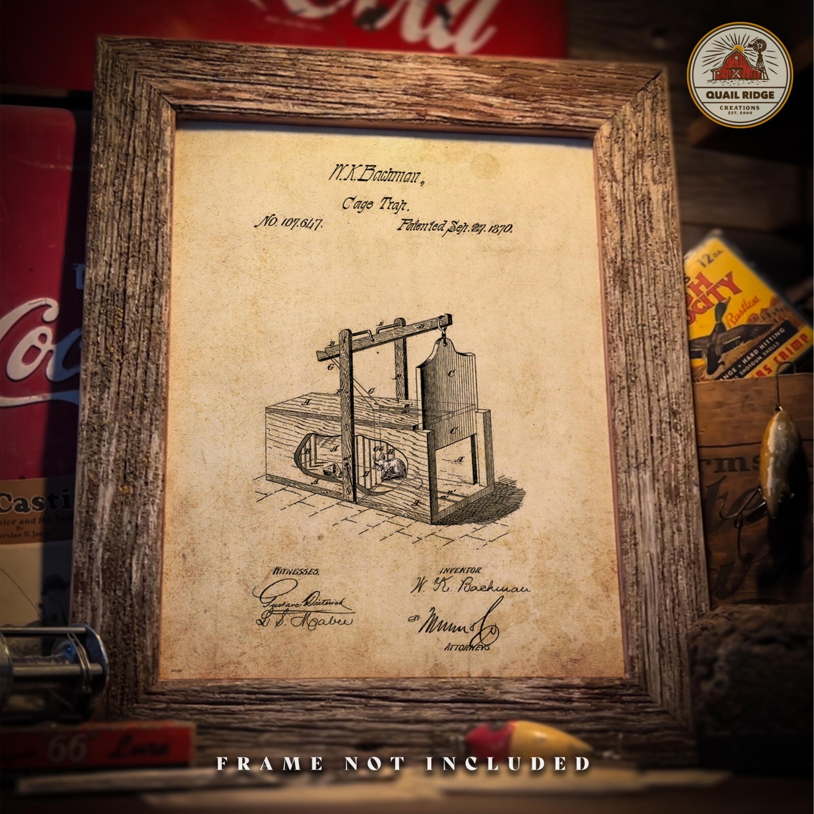 Mouse Trap Patent Art Print Exterminator Pest Control Rodent Office ...