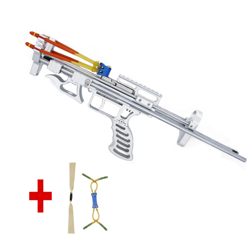 Slingshot Smooth Metal Grip Catapult Portable Hunting Catapult FishReel ...