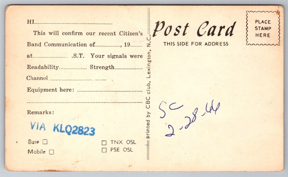 QSL CB Ham Radio Card KCJ-7737 Clifton Forge VA Allon B Clarke | eBay