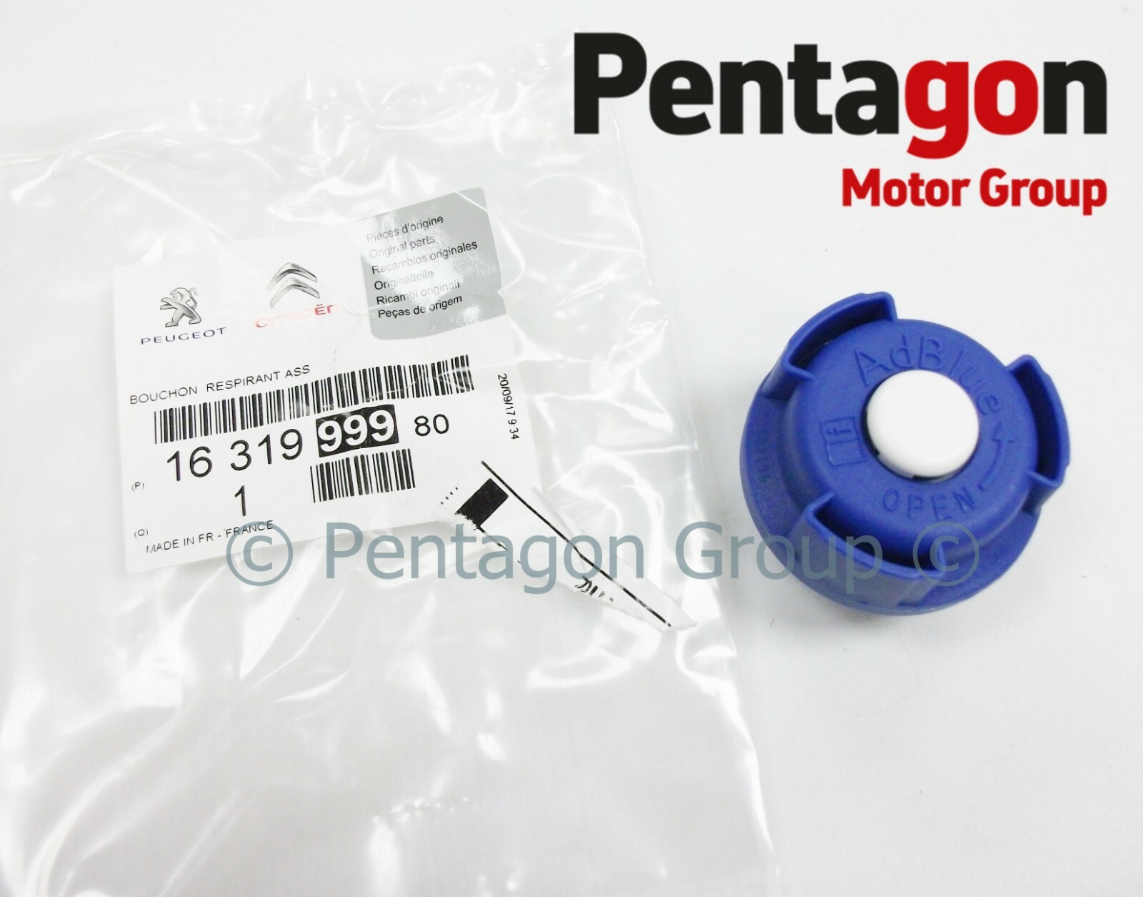 New Genuine Peugeot Citroen Vauxhall Adblue Urea Tank Cap 1631999980 ...