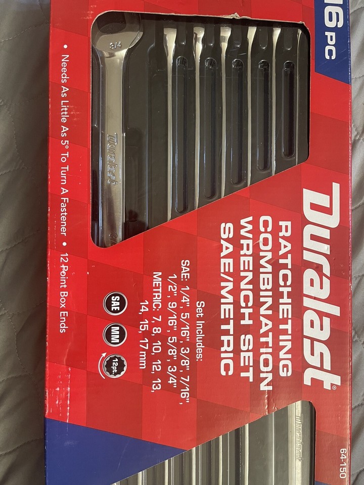 Duralast SAE and Metric Ratcheting Combination Wrench Set 16 Piece | eBay