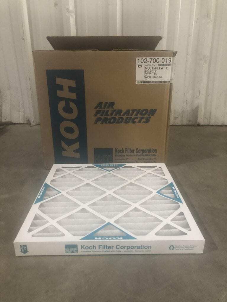 Koch 102-700-019 Multi-Pleat Air Filter 20" X 20" X 2"-NIB of 12 | eBay
